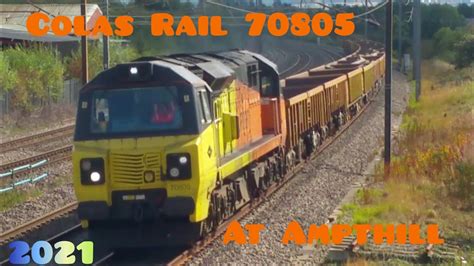 Colas Rail Class 70 70805 Passes Ampthill 2021 Youtube