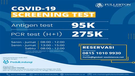 Covid 19 Screening Test Fullerton Health Indonesia