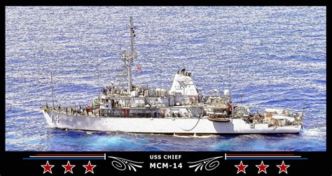 Uss Chief Mcm 14 Art Print Navy Emporium
