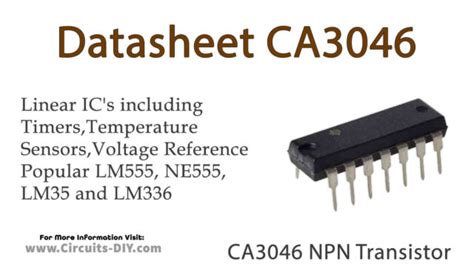 Ca3046 Npn Transistor Array Datasheet