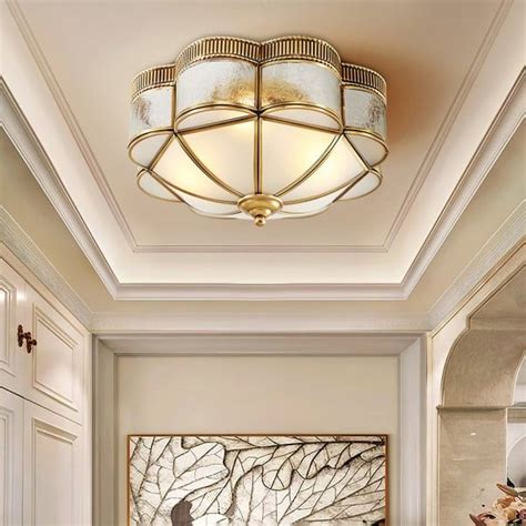 Brass Domed Flush Ceiling Lamp M470 Flush Ceiling Lights Simig Lighting