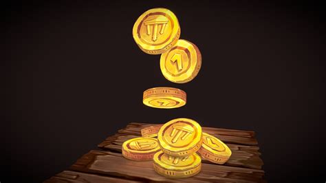 Gold Coin Handpainted Download Free 3d Model By Pacoco Pacocoart