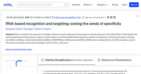 Rna Based Recognition And Targeting Sowing The Seeds Of Specificity