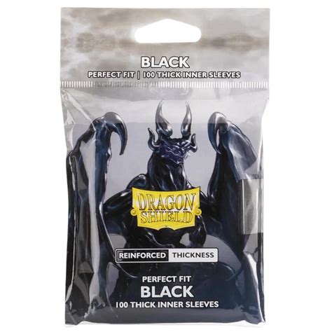Dragon Shield Perfect Fit Thick Inner Sleeves Black Dragon Shield