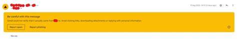 How To Prevent Gmail Warning Be Careful With This Message Web