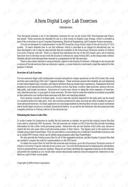 Fpga经典10个例子资源 Csdn文库 资源 Csdn文库