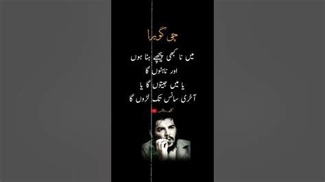 چی گویرا Poetry Quotes Urduquotes Goldenquotes Viralvideo Explore 1million Youtube