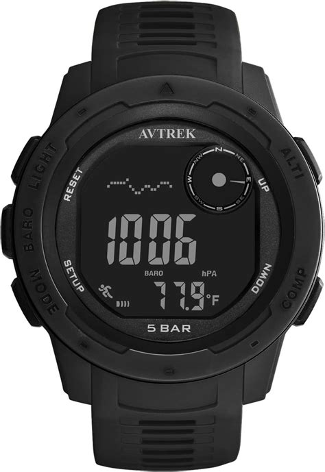 Avtrek Mens Tactical Watch With Compass 50m Waterproof
