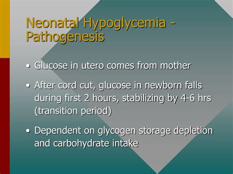 Ppt Neonatal Hypoglycemia Powerpoint Presentation Free Download Id