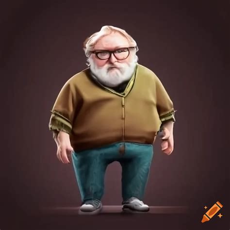 Full Length Portrait Of Gabe Newell On Craiyon