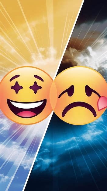 Happy And Sad Emoji Emotion Icon Good And Bad Reaction Premium Ai