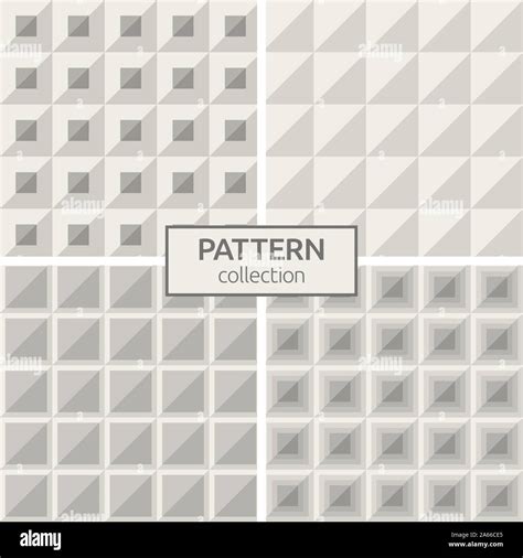 Set Of Four Seamless Patterns Abstract Geometrical Trendy Vector Backgrounds Modern Stylish