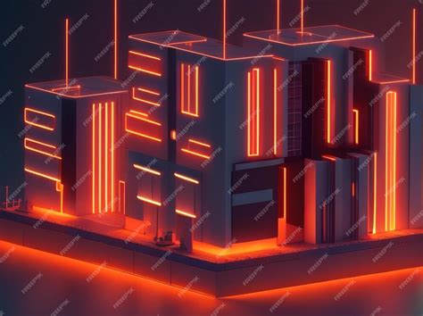 Premium Ai Image Abstract 3d Landscape Minimal Data Building