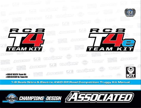 Manual Spare Parts And Blank Setup Team Associated Rc8t4e