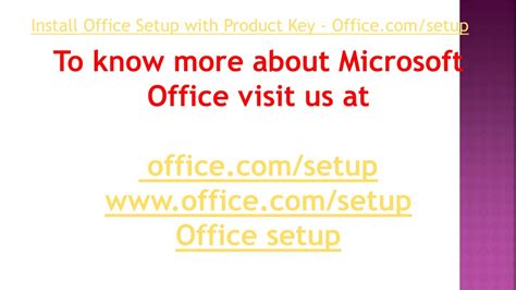 PPT Install Office Setup With Product Key Office Com Setup