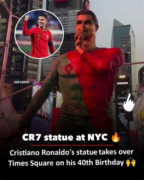 Ronaldo Statue Times Square