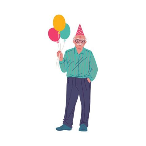 Birthday Old Man Cartoon