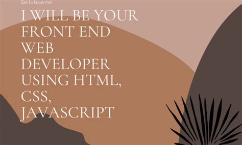 Be Your Front End Web Developer Using Html Css Javascript By Devhivee Fiverr