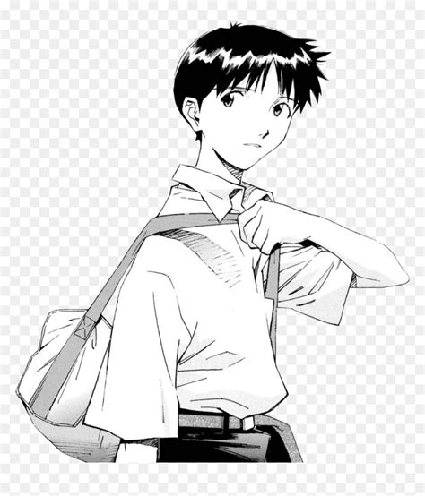 Neon Genesis Evangelion Black And White Hd Png Download Vhv