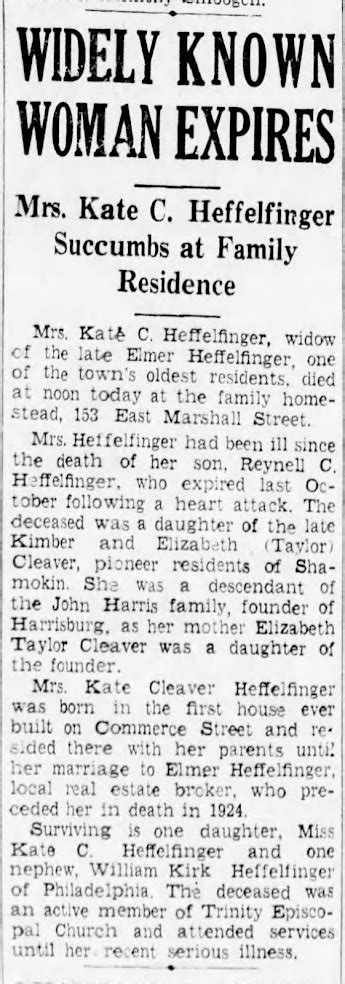 Valley Girl Views Suffragette Kate Heffelfinger Of Shamokin Pa