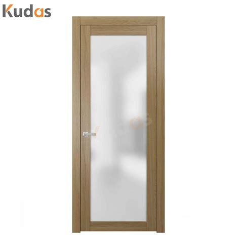 Foshan Factory Glass Wood Doors White Aluminum Frame Bathroom Doors