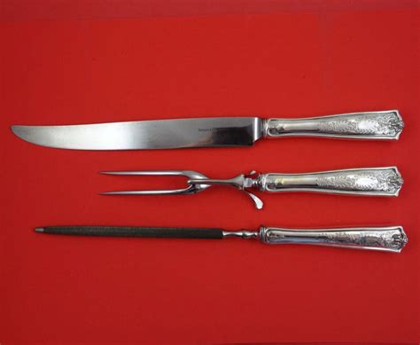 Winthrop By Tiffany And Co Sterling Silver Roast Carving Set 3pc Hh W
