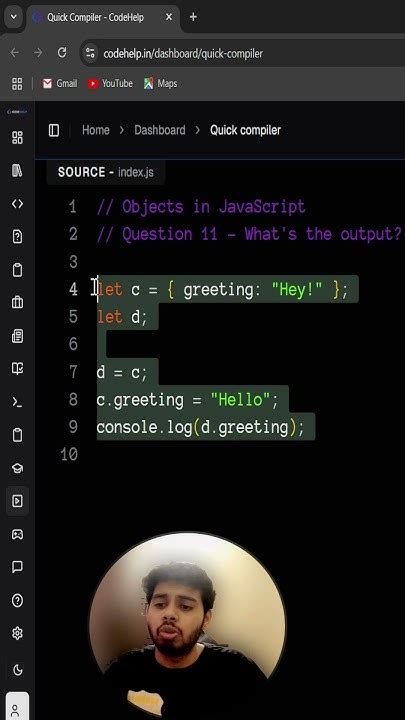Javascript Object Problem Explained Viralvideo Programming Codinginterview Trendingshorts