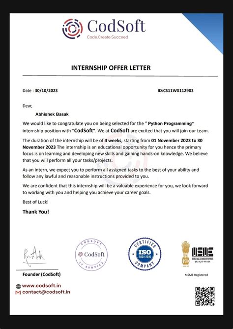 Abhishek Basak On Linkedin Codesoft Internship Pythonprogramming