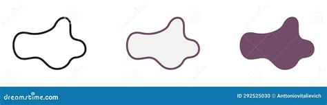 Liquid Abstract Shape Set Blob In Minimal Geometric Form Collection Curvy Wavy Elements For