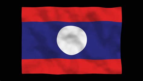 National Flag Lao Pdr Stock Footage Video 100 Royalty Free 678457