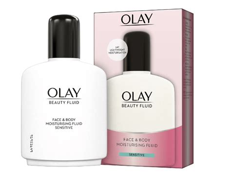 Olay Beauty Fluid Sensitive Moisturiser Face Body Lightweight Classic