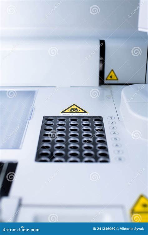 Automated Analyzer For Immunochemical Analysis In Modern Laboratory Stock Image Image Of