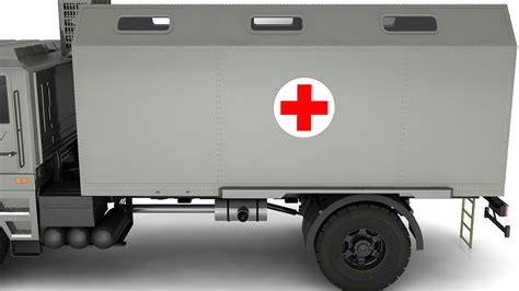 Ambulance Military Vehicle 3d Model Animated Cgtrader