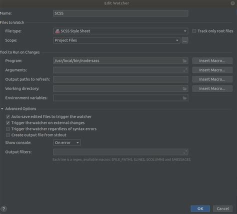 What Should My File Watcher Settings Be For Phpstorm Super User