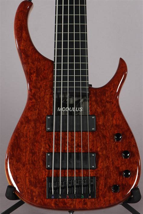 2005 Modulus Quantum Q6 6 String Fret Less Bass Bubinga Top Guitar Chimp
