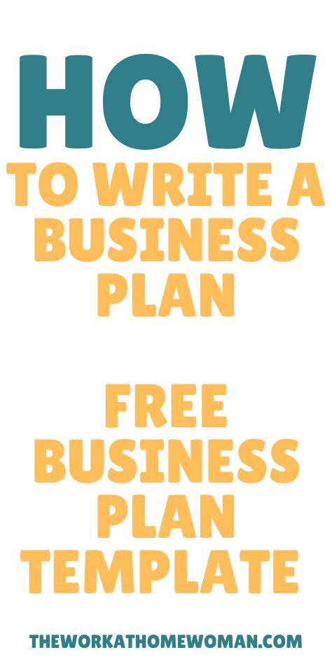 How To Write A Business Plan Step By Step Free Business Plan Template