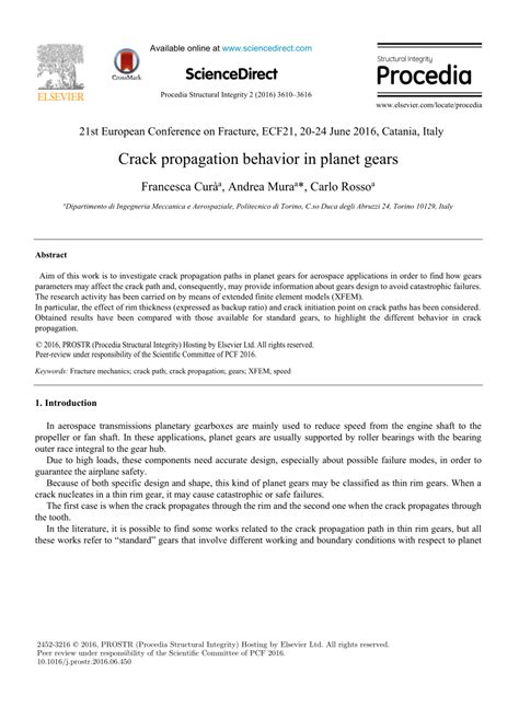Pdf Crack Propagation Behavior In Planet Gears