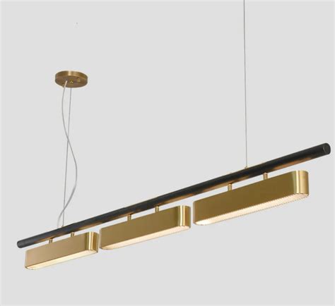 Nordic Minimalist Rectangular Hanging Ceiling Pendant Lamp Stainless