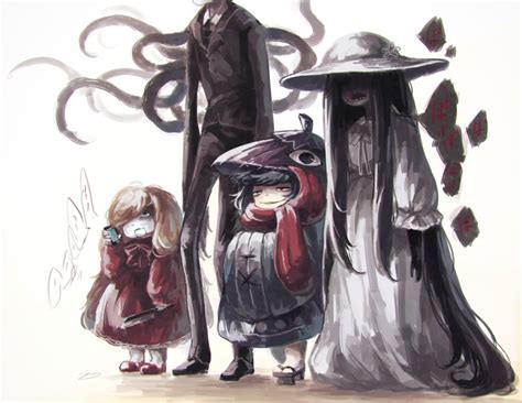 Tatara Kogasa Hasshaku Sama Slender Man And Mary San Touhou And 2