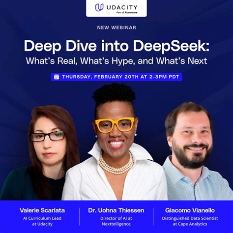 Udacity On Linkedin Ai Deepseek Machinelearning Techtrends Webinar