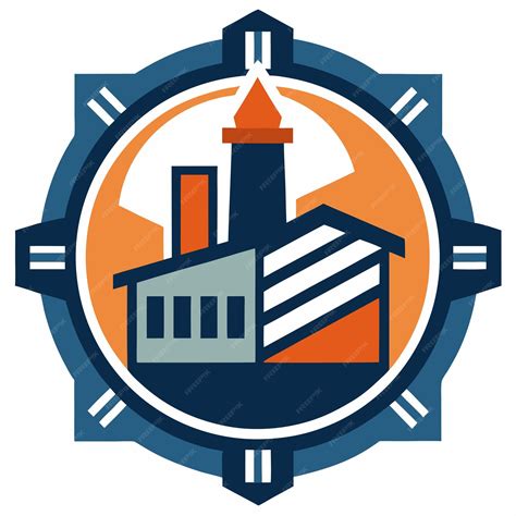 Industrial Strength Unique Vector Logo Icon Design Featuring A Factory Premium Ai Generated Vector