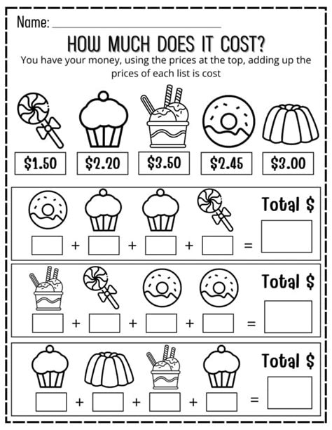 Store Shopping Math Addition Money Worksheets By ฺb Book Smile Tpt