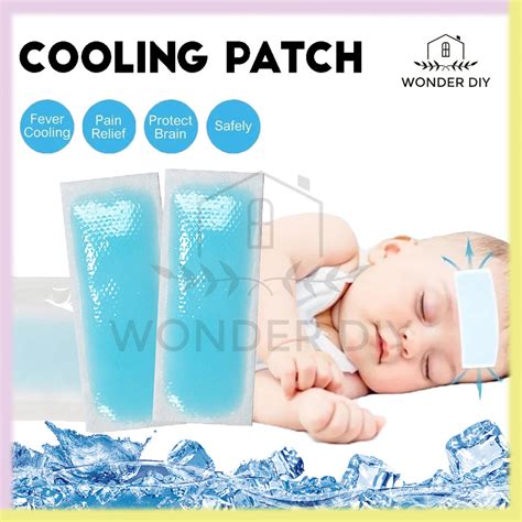 2pc Fever Cooling Gel Patch Cool Fever Patch Migraine Headache Pad Cooling Pad Ice Pad Cooling