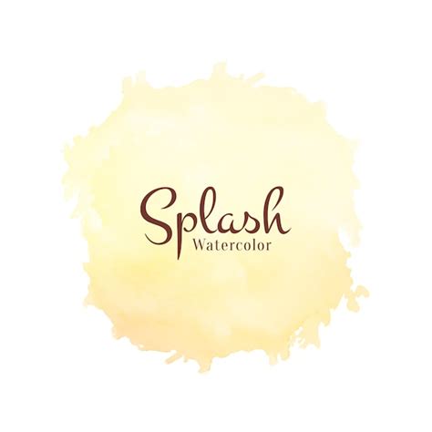 Arrière Plan Avec Des éclaboussures Daquarelle Jaune Vif Vecteur Gratuite