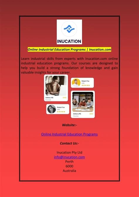 Ppt Online Industrial Education Programs Inucation Com Powerpoint Presentation Id 12371035