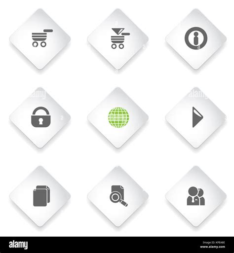 Web Site Vector Icon Set Stock Photo Alamy