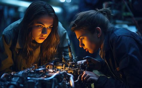 Premium Ai Image Engine Excellence Aerospace Technicians Perform