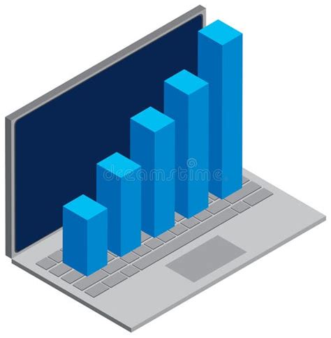 Graph Bars Rising Stock Vector Illustration Of Virtual 331776867