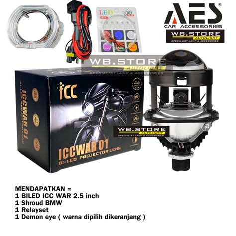 Jual Paket Biled Aes Icc War 01 2 5 Inch Blue Lens 65 Watt Garansi 1 Tahun Lampu Biled Aes Lampu