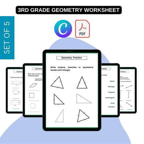 Standardized Geometry Test Practice Worksheet For 10th Grade